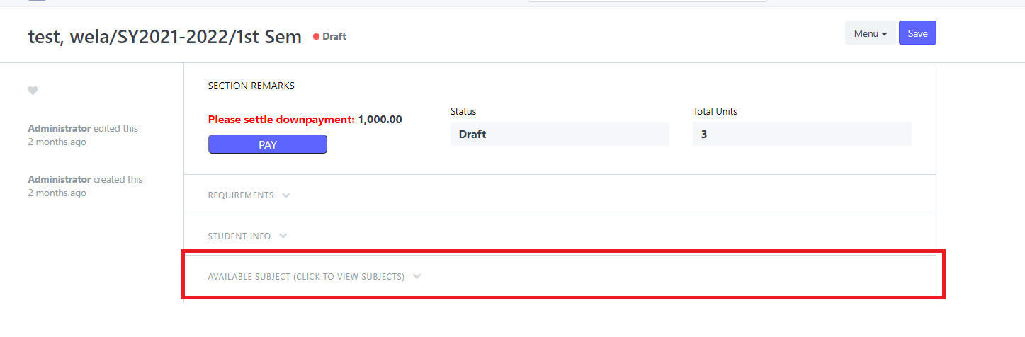 How to Add or Select Subject Using Student Account (College)